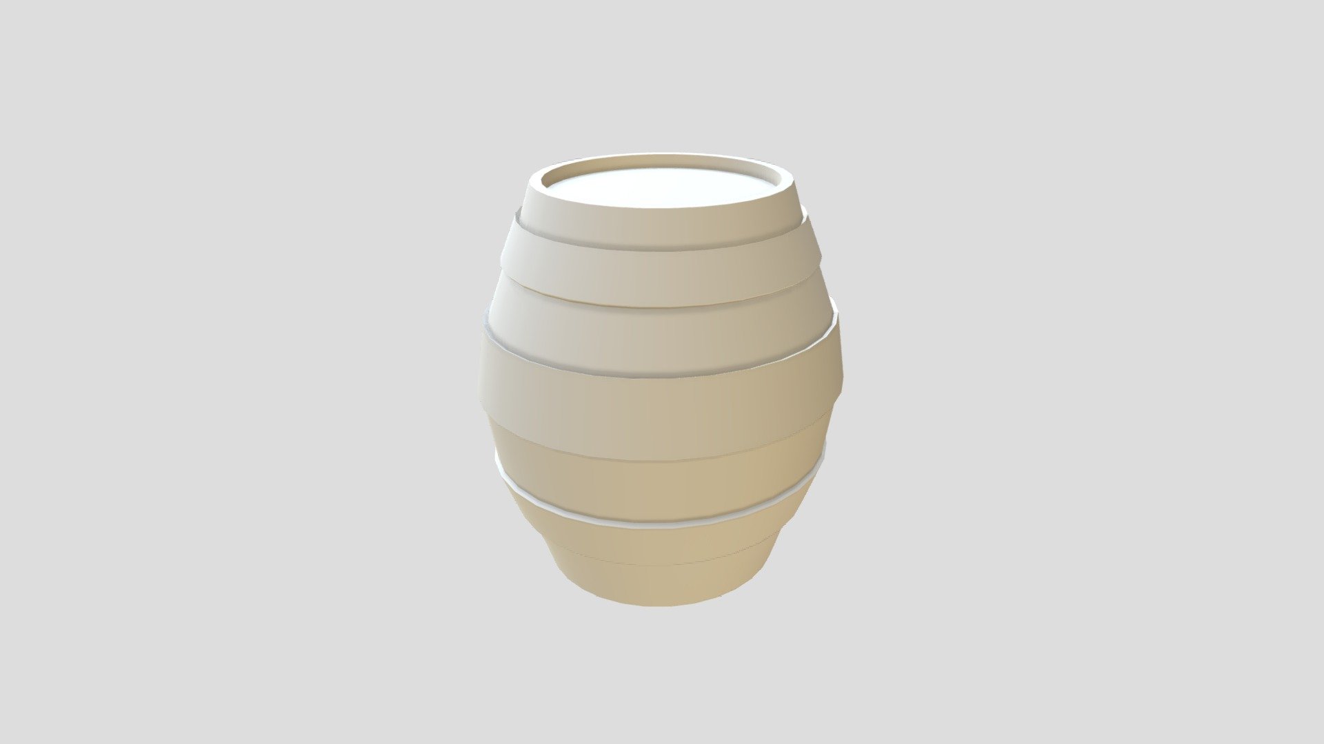 Simple Barrel (white) - 3D model by liz.t (@lisatopalova) [2d7c438 ...