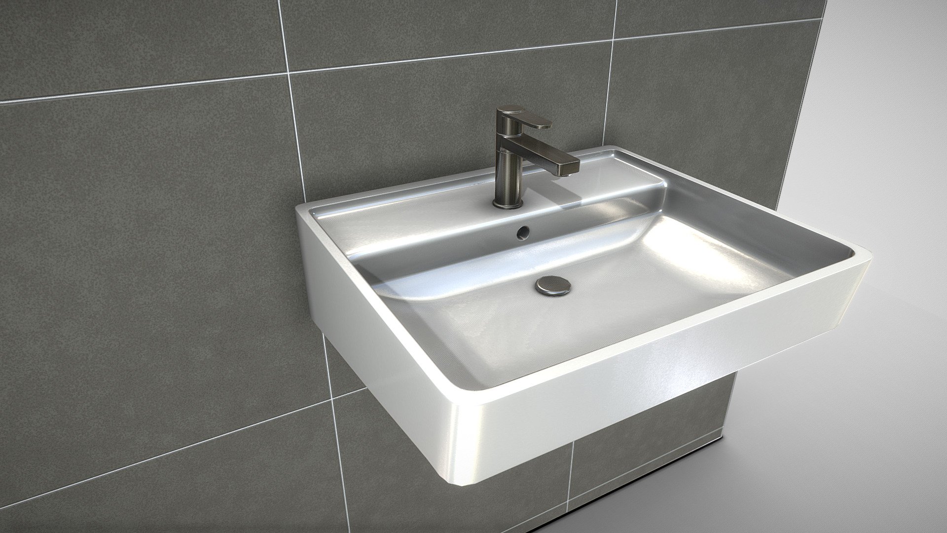 Modern Bathroom Sink (Low-Poly) - Buy Royalty Free 3D model by VIS-All ...