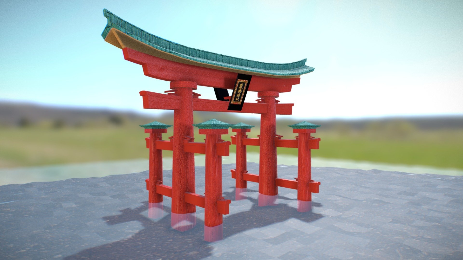 Itsukushima Shrine - Download Free 3D model by Mirai Studio ...