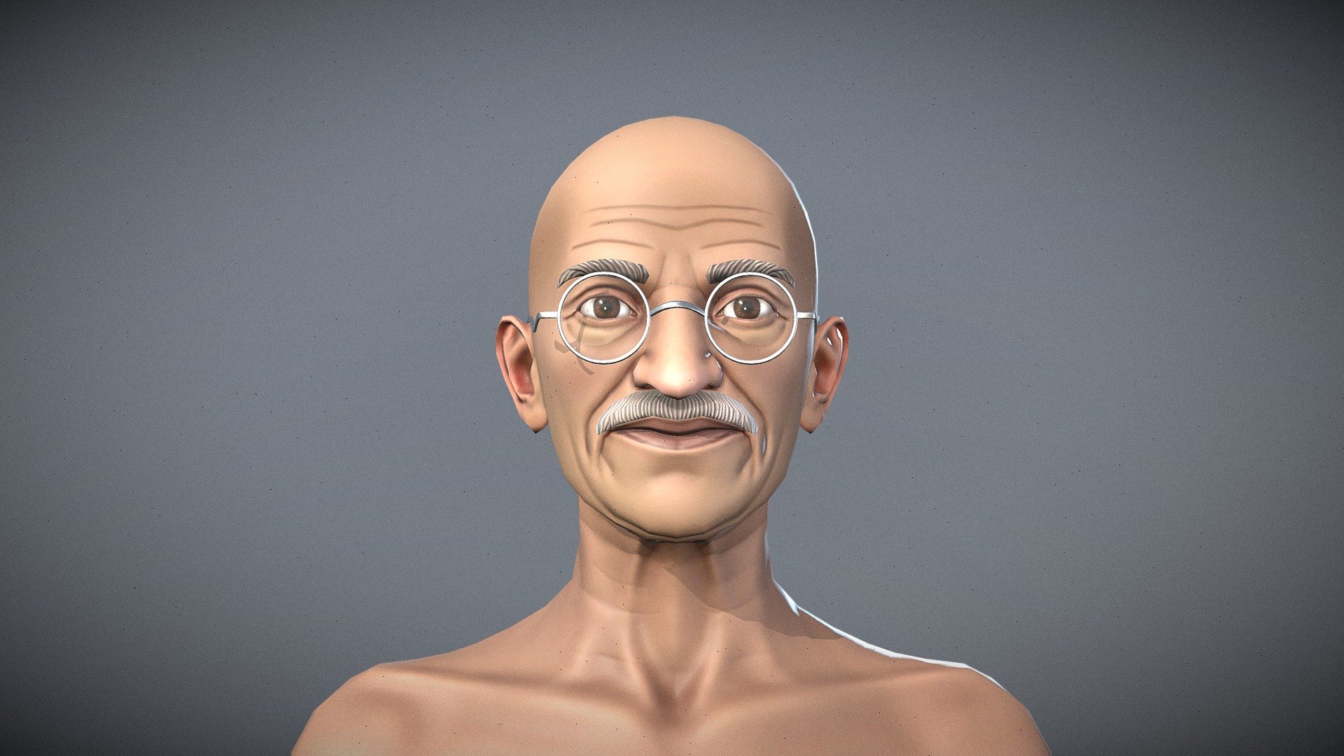 Gandhi - Download Free 3D model by Stan (@Stas_SayHallo) [2d80219 ...