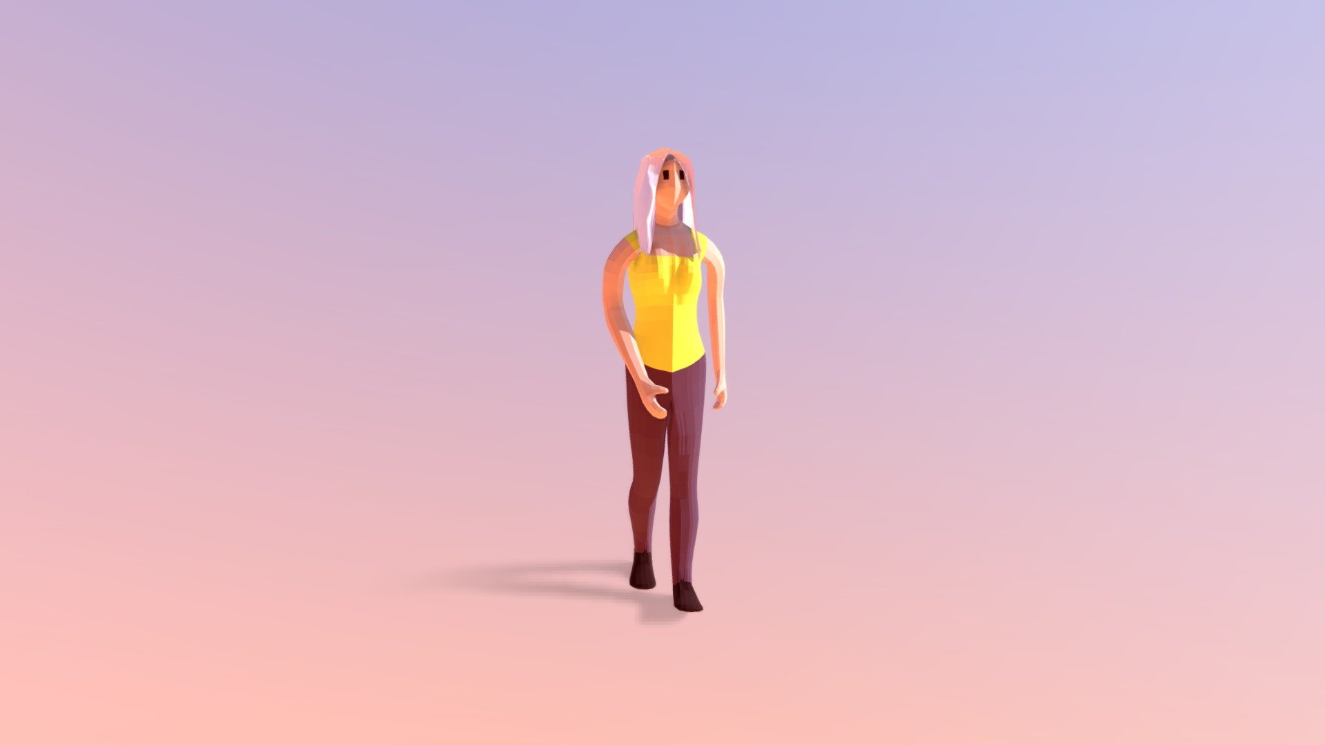 Female low poly character animated - 3D model by Sith (@Leonardo.Codamo ...