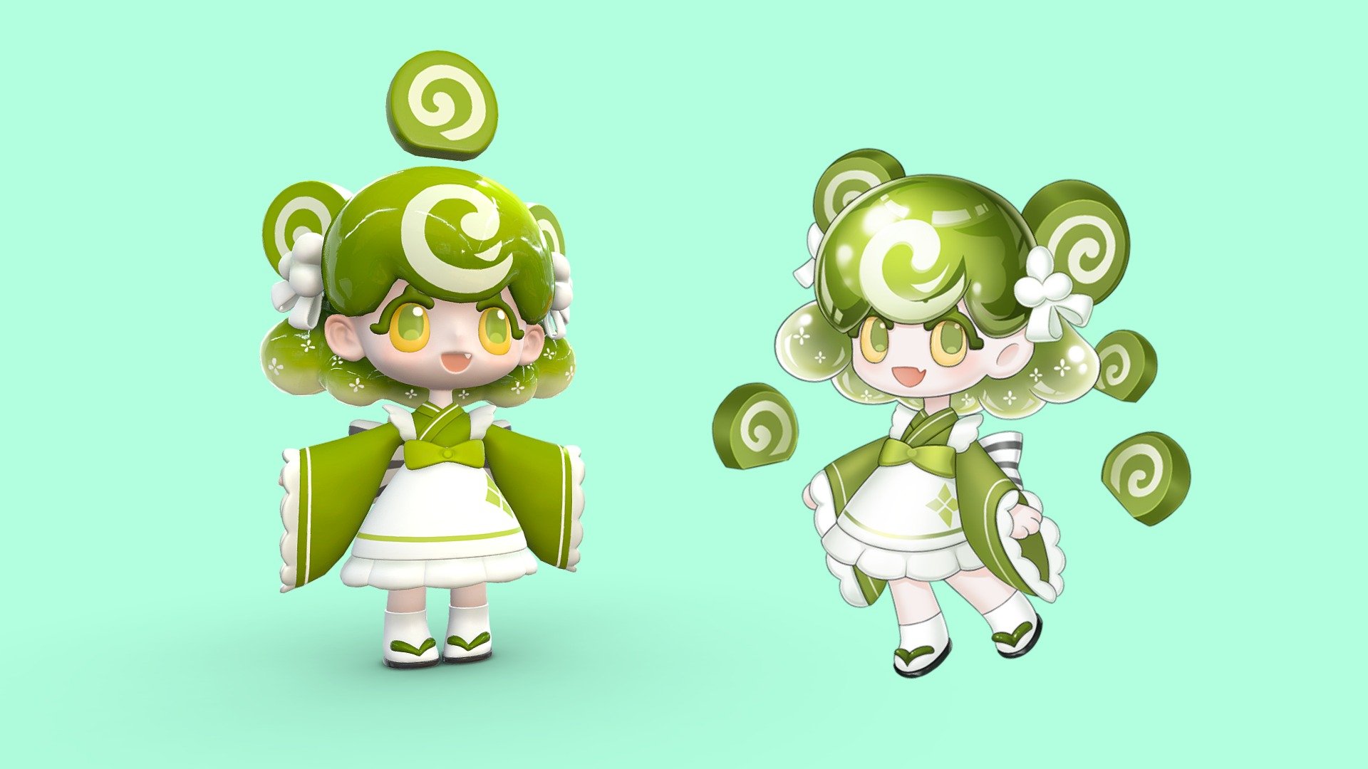 Matcha_girl for Game& 3dprinting Toy - Buy Royalty Free 3D model by ...