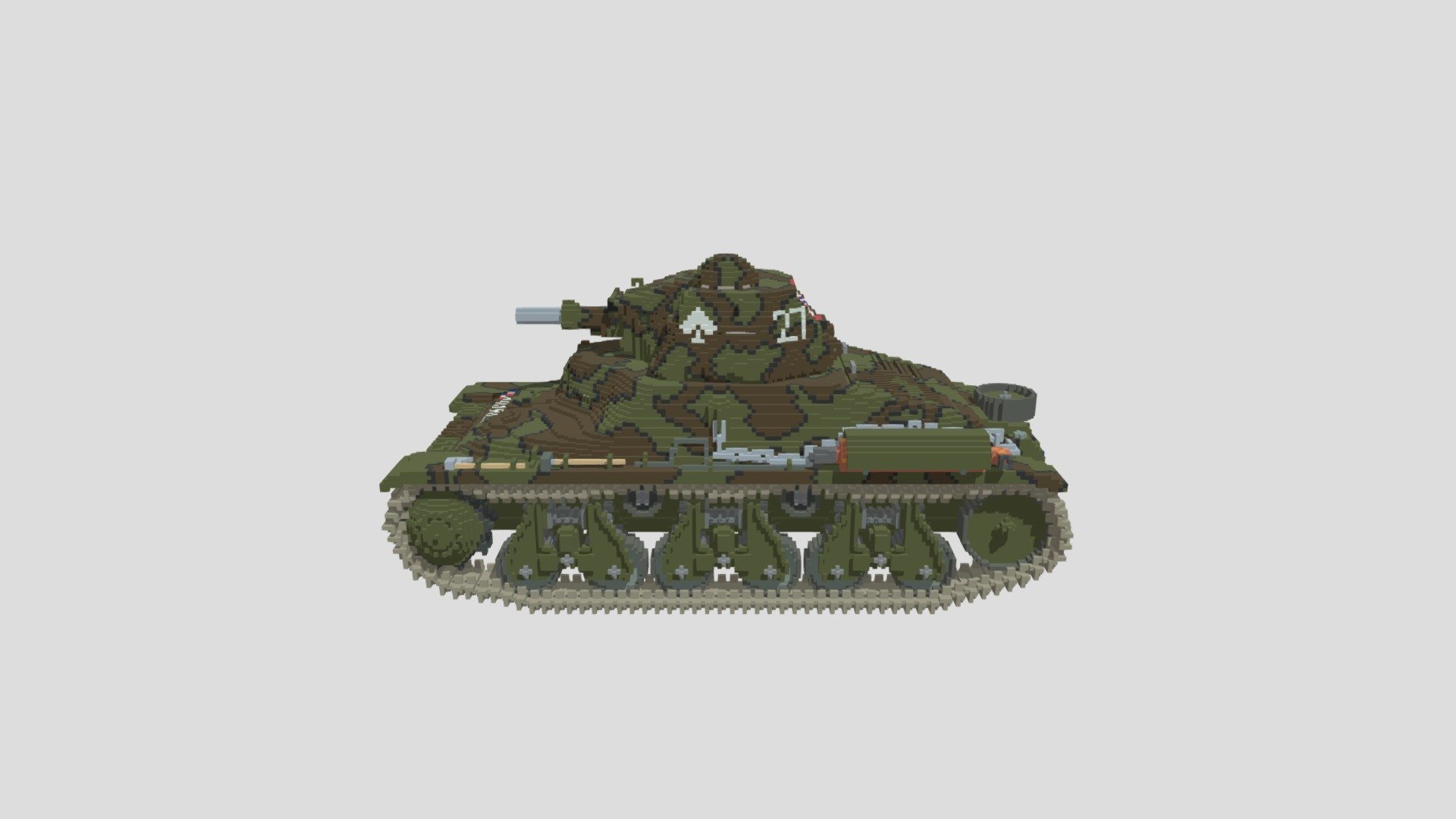 Hotchkiss H39 - 3D model by Dmitry Pollack (@pollackMD) [2d8a21f ...