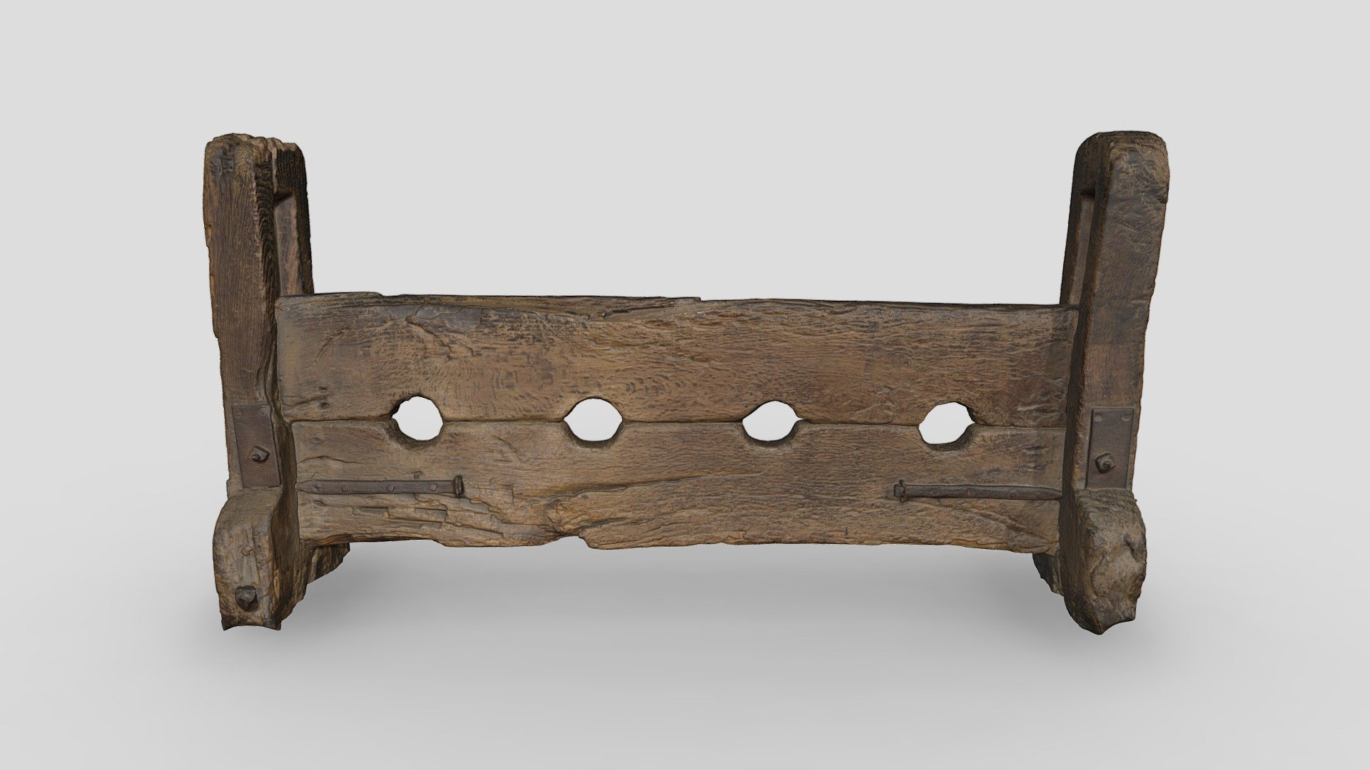 Wooden stocks (SOTLS : L1912.7) - 3D model by Southampton Cultural ...