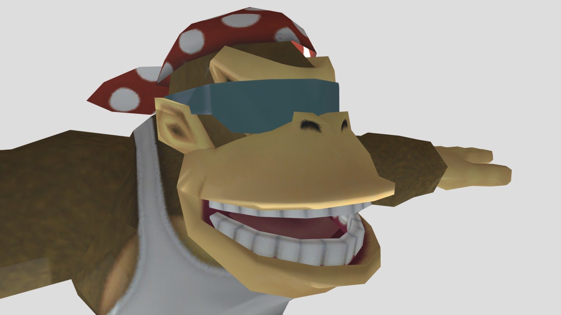 funky-kong (Blue Glasses to match his shorts) - Download Free 3D model ...