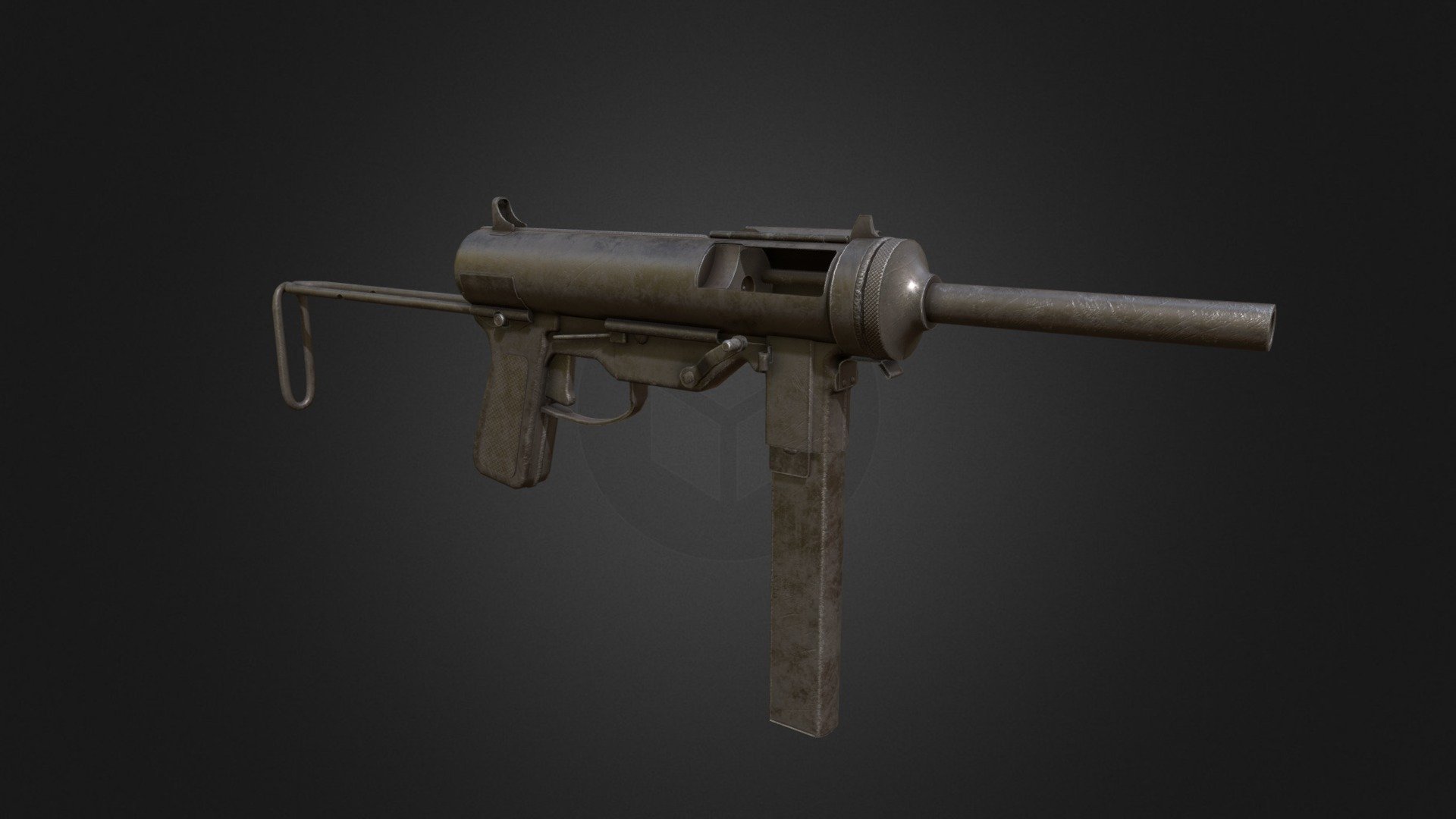 Grease Gun - M3A1 - 3D model by onurerdemart [2d92d51] - Sketchfab