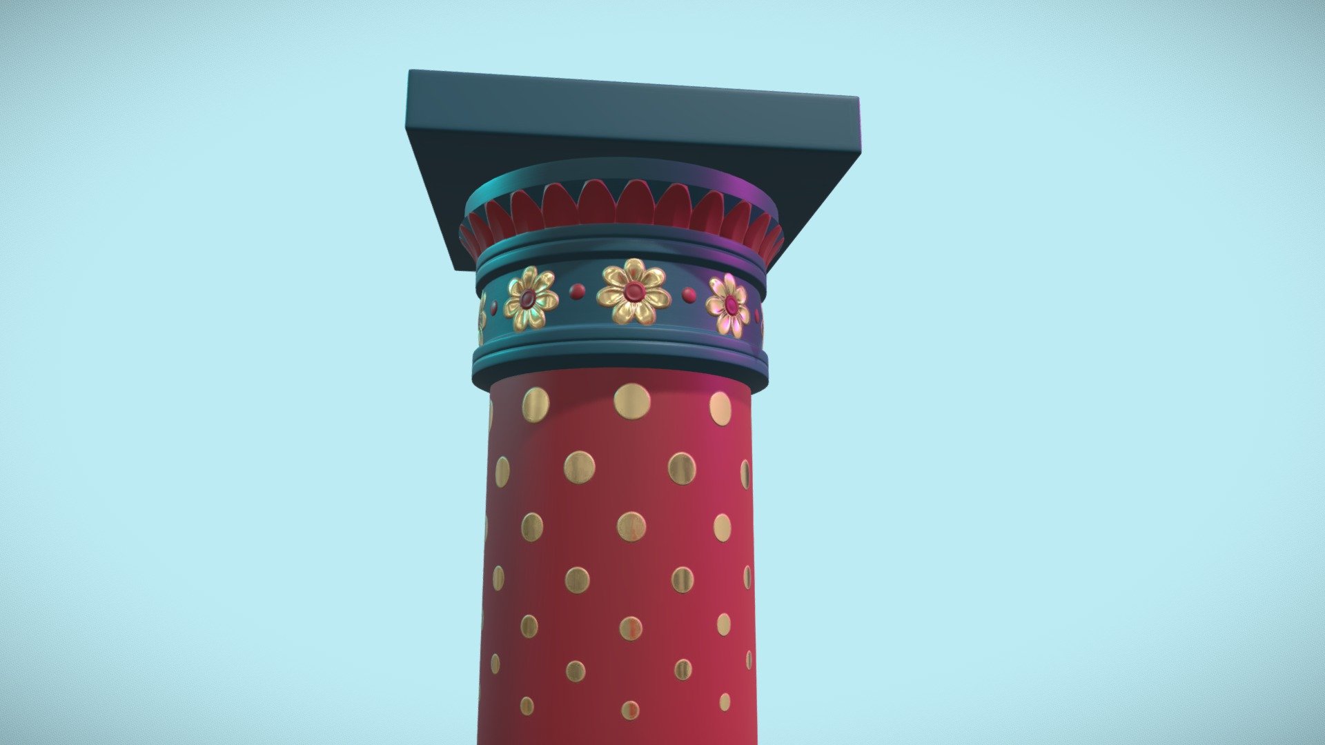 Pillar Column textured - 3D model by Skazok [2d96d50] - Sketchfab