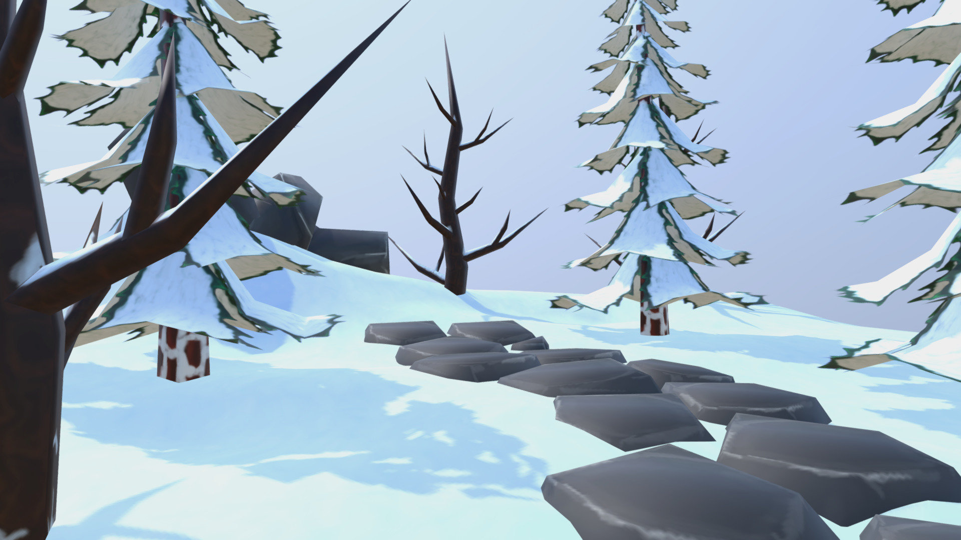 Snow and trees - 3D model by Parado10 [2d9965e] - Sketchfab