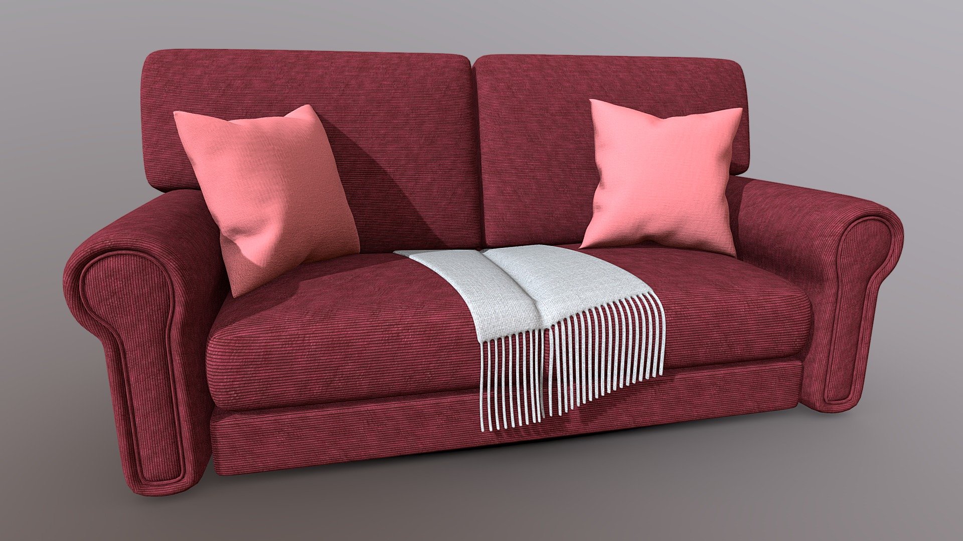 Simple velvet sofa - Download Free 3D model by Daniel Penzes ...