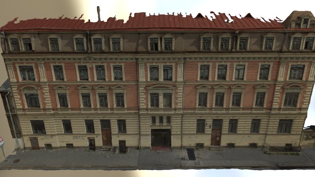 Ēkas fasāde / Building facade - 3D model by Geodezists SIA (@geodezists ...
