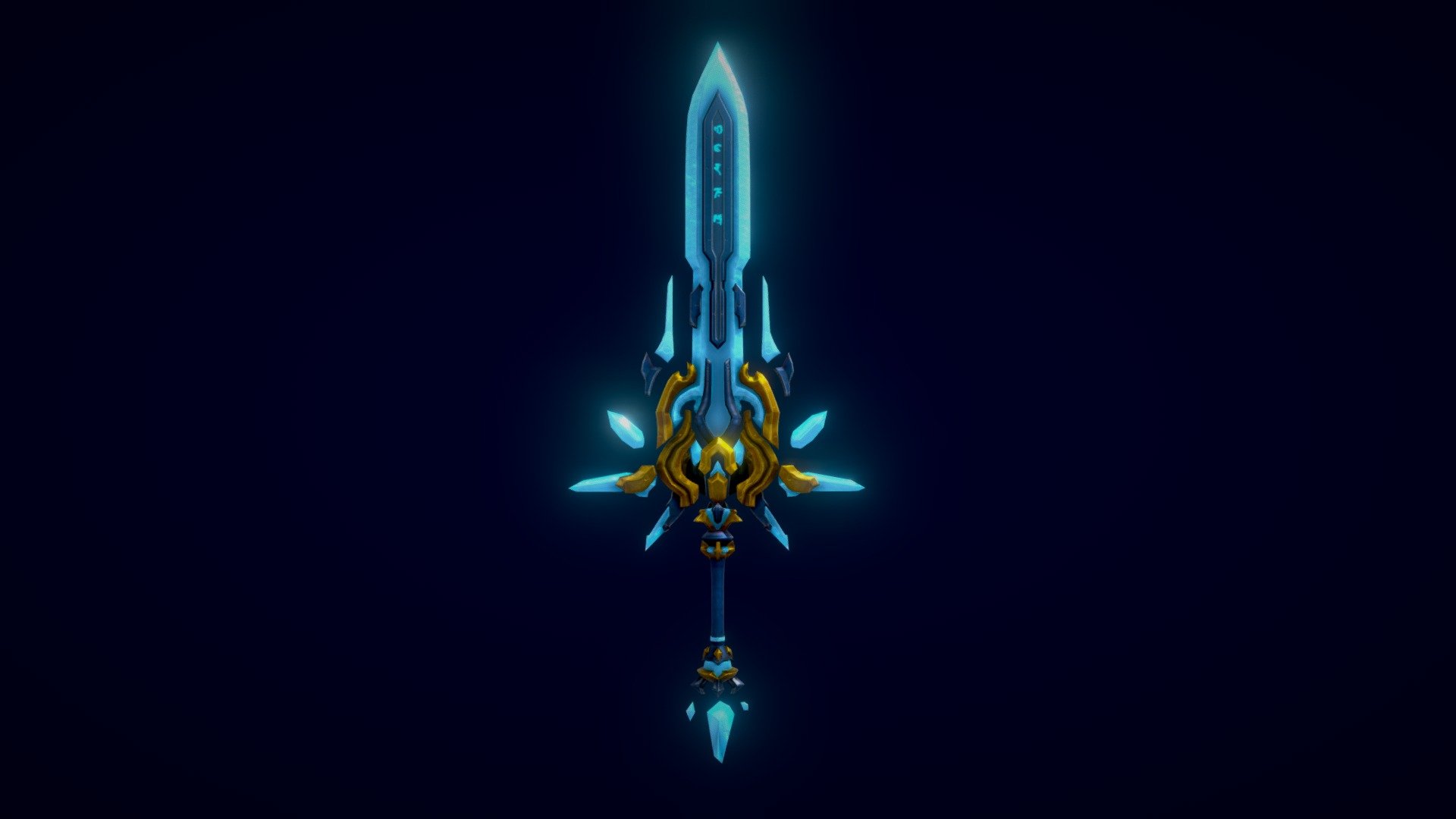 Legendary Crystall Stylized Sword - 3D model by Georgy Kolokutin ...