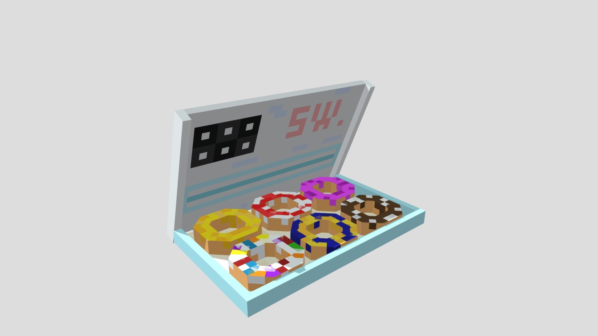 Donut Box [minecraft] - Download Free 3D model by Low-poly Blast ...