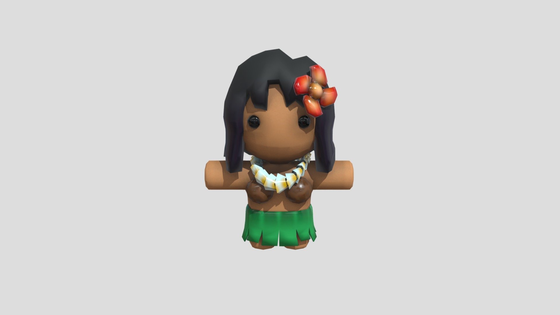 Hawaiian Hula Girl - VRChat Avatar - Unity 3d - Buy Royalty Free 3D ...