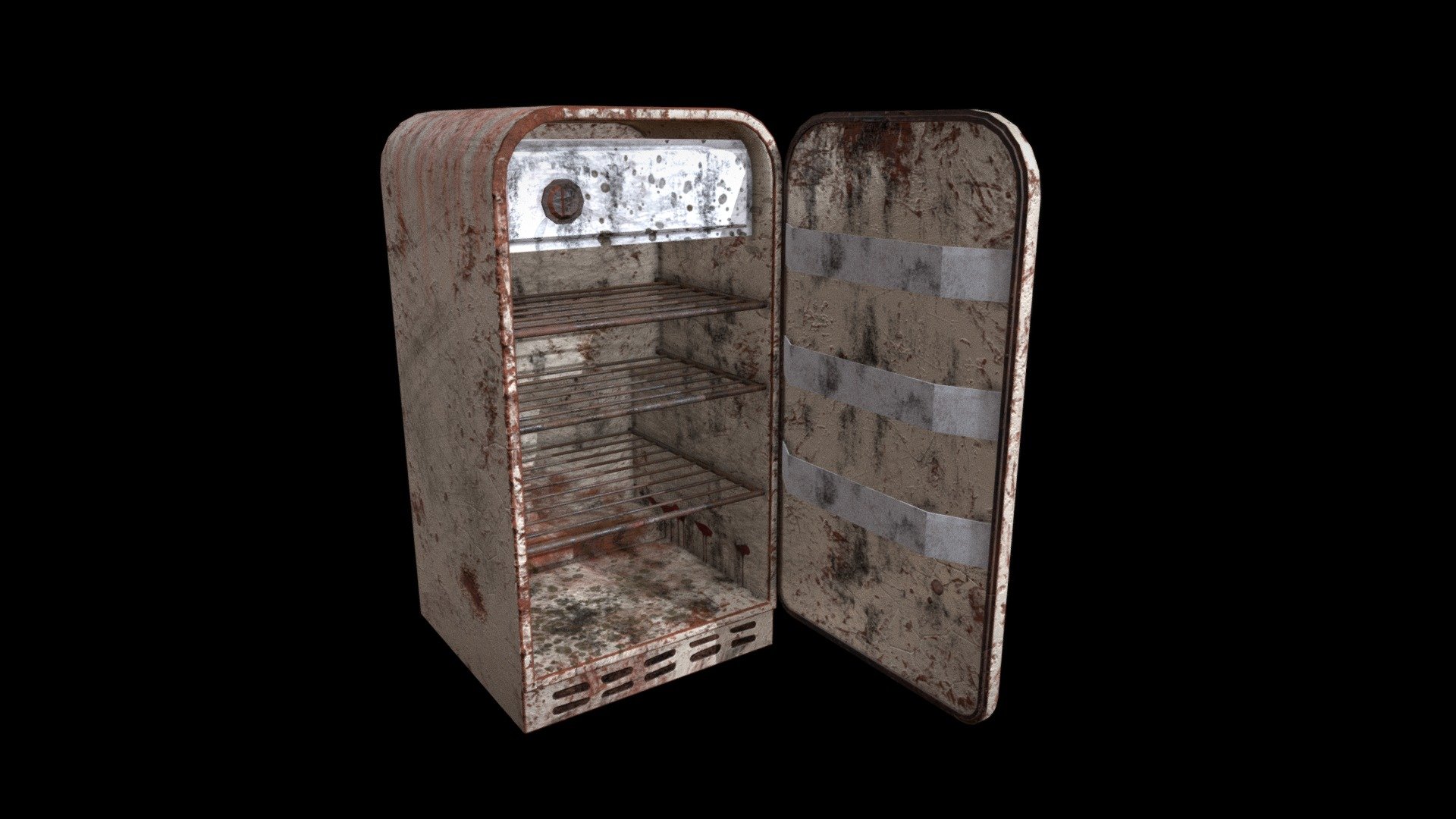 Old Rusty Refrigerator - 3D model by Recpin (@RecpinsTR) [2da6b6e ...