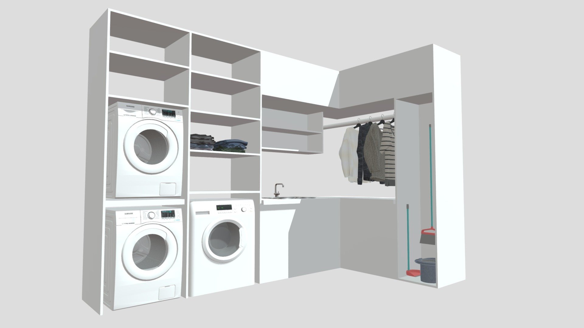 Laundry Room - 3D model by kawthersmile [2da734a] - Sketchfab