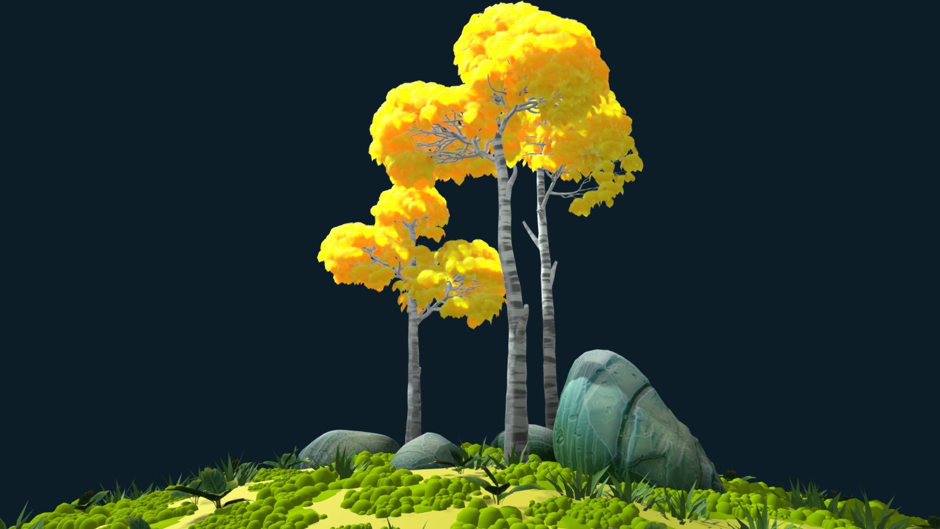 autumn tree set - Buy Royalty Free 3D model by katrin.kor (@katrin.701) [2da7baa] - Sketchfab Store