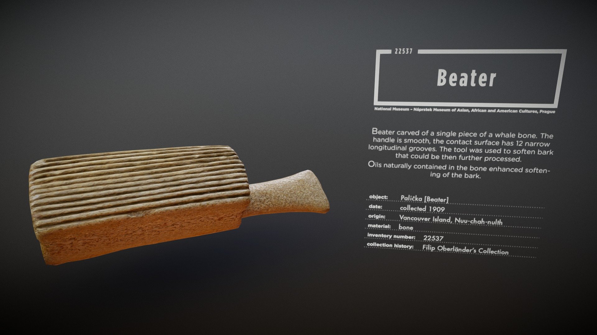 Beater | 22537 - 3D model by Narodni_muzeum [2da7e2a] - Sketchfab