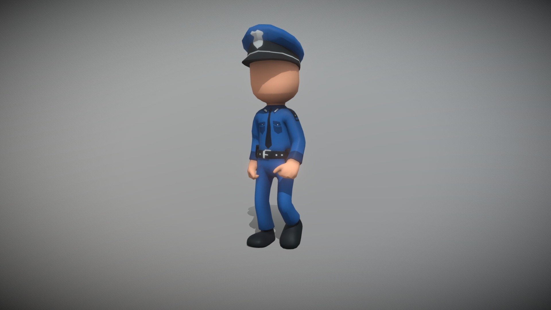Lowpoly Toony Policeman Rigged and Animated - Buy Royalty Free 3D model ...