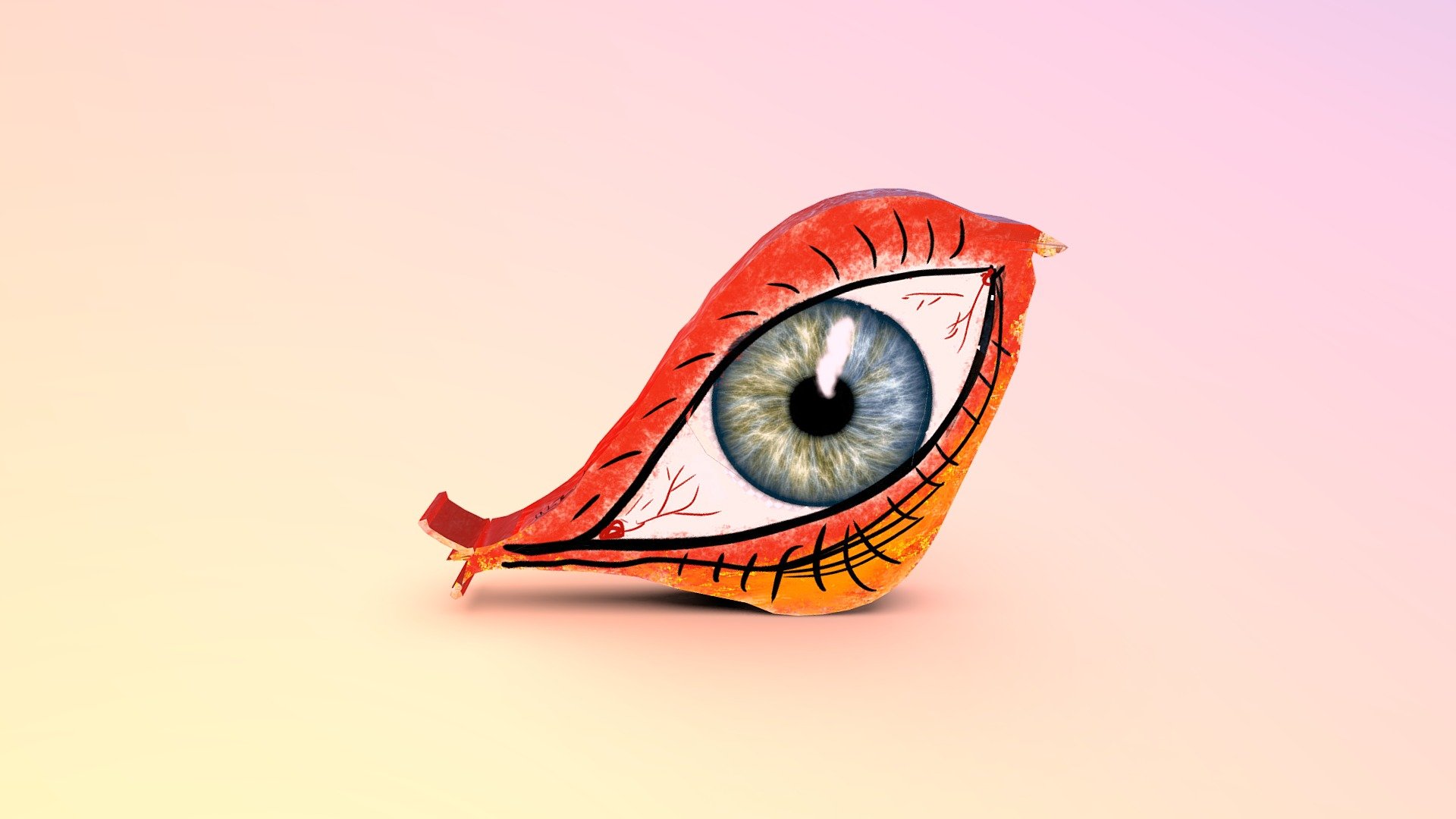 Doodle Eye Fish - 3D model by SurWdB [2dacba0] - Sketchfab