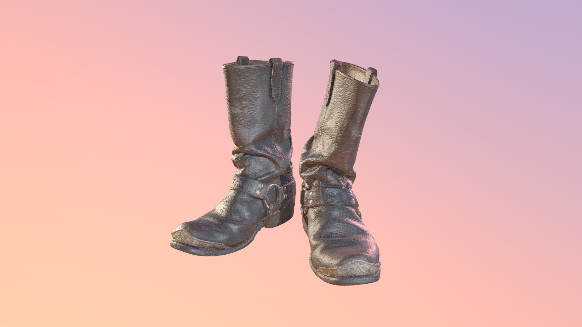 Harley Davidson Motorcycle Boots - Buy Royalty Free 3D model by blazej ...