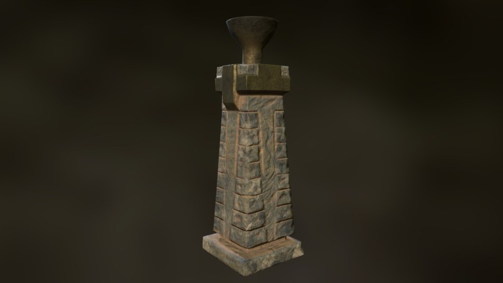 Tall Stone Brazier - 3D model by Lewis Oliver (@mr_black907) [2db52de ...