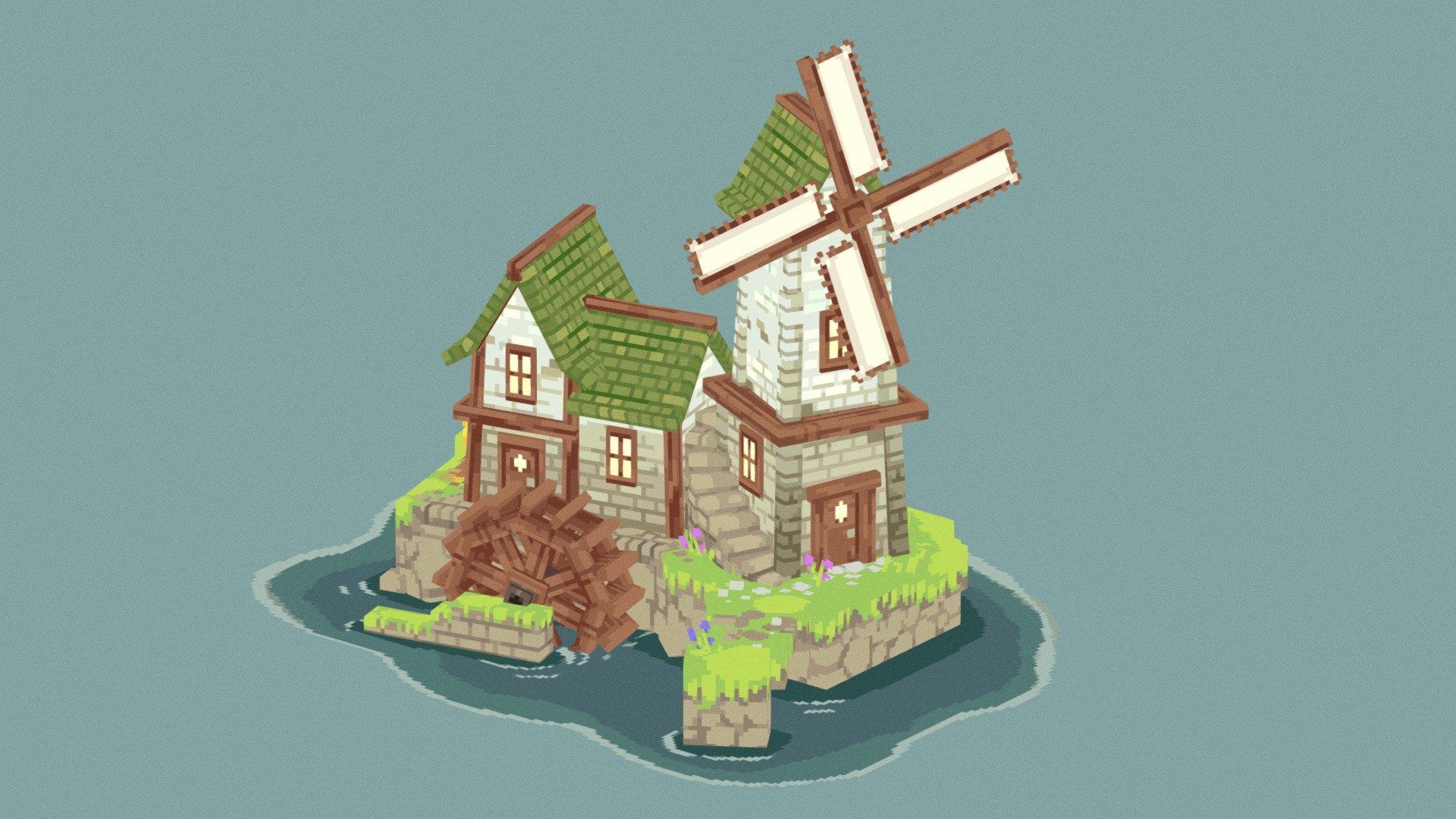Windmill Island - 3D model by Violet (@vippori) [2db6042] - Sketchfab
