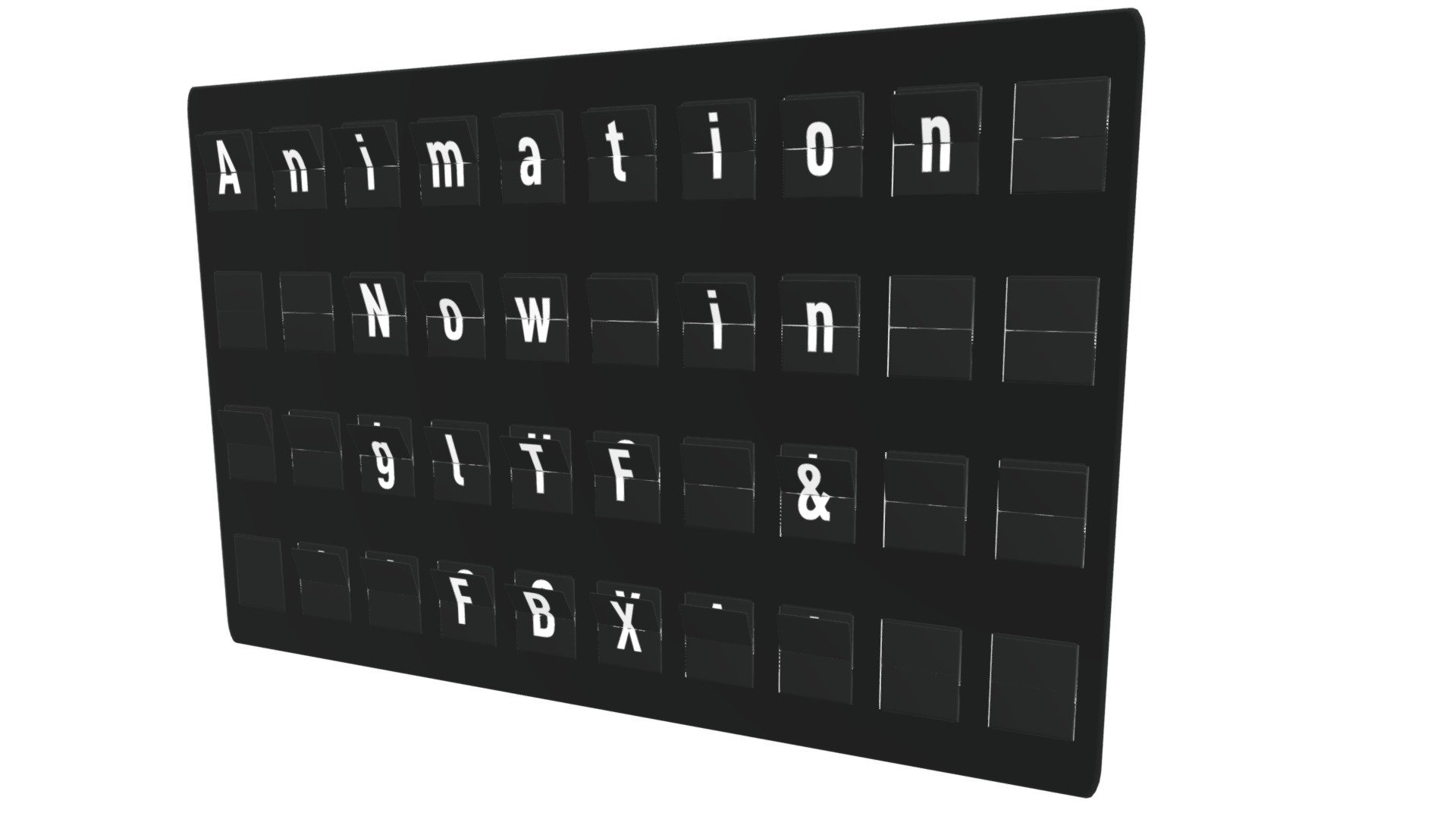 Animated Split-flap Display Rigged glb fbx blend - 3D model by IZ.MdVerz [2db7324] - Sketchfab