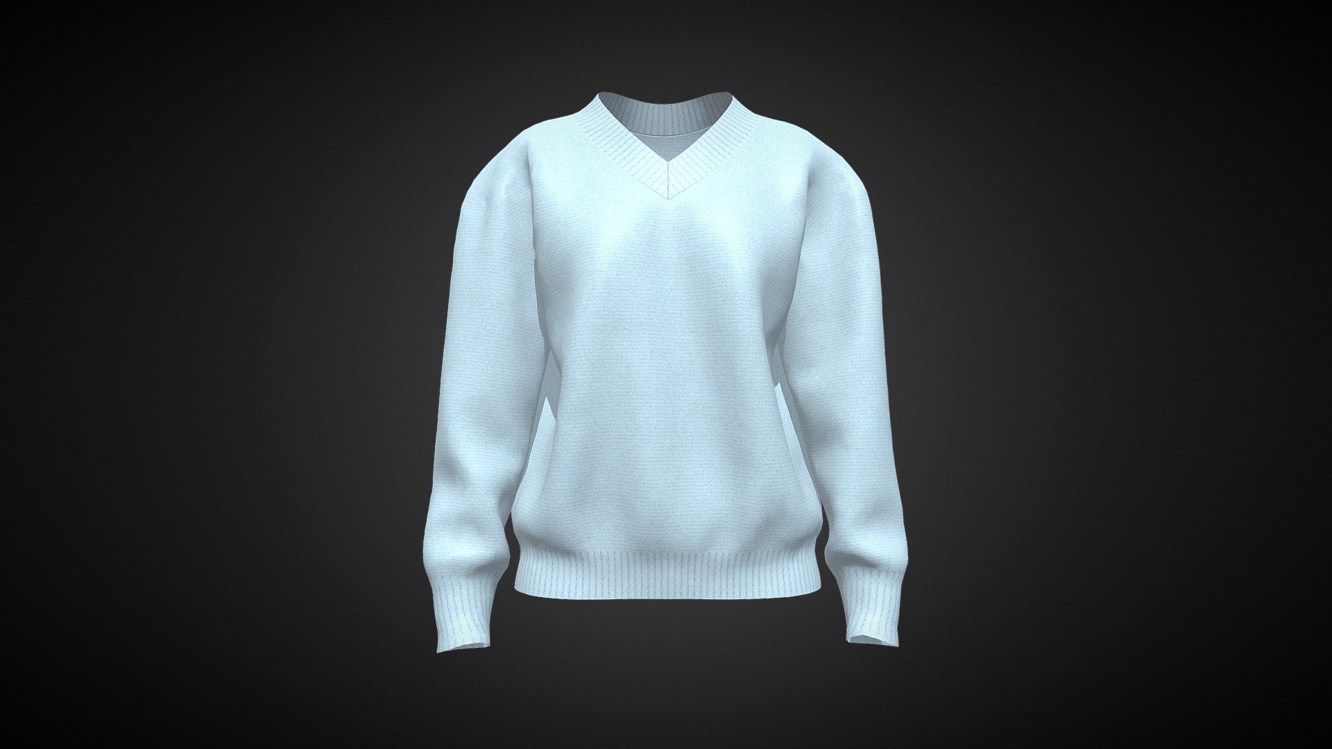Girls Sweater- Blue - Buy Royalty Free 3D model by Clothing Axis ...
