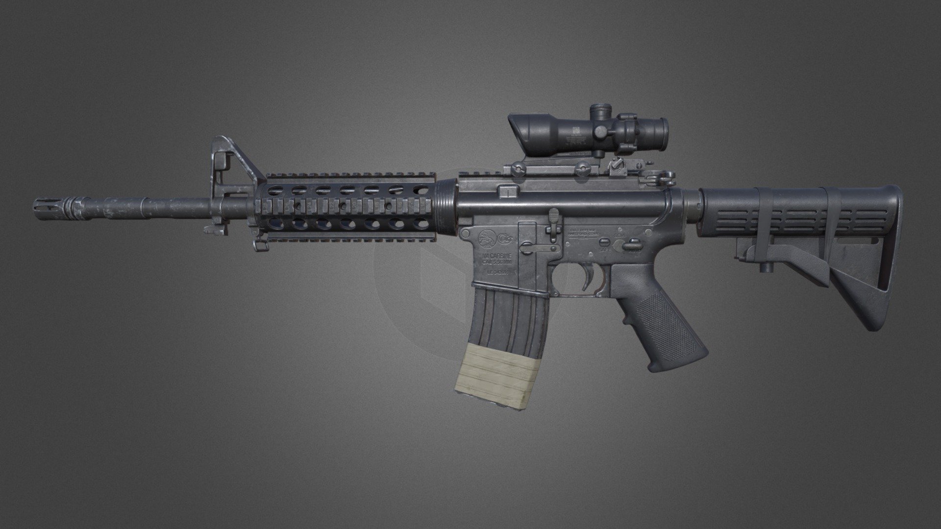 M4 Carbine - 3D model by Kuznetsov Andrey (@kuznetsovan) [2dbe83d ...