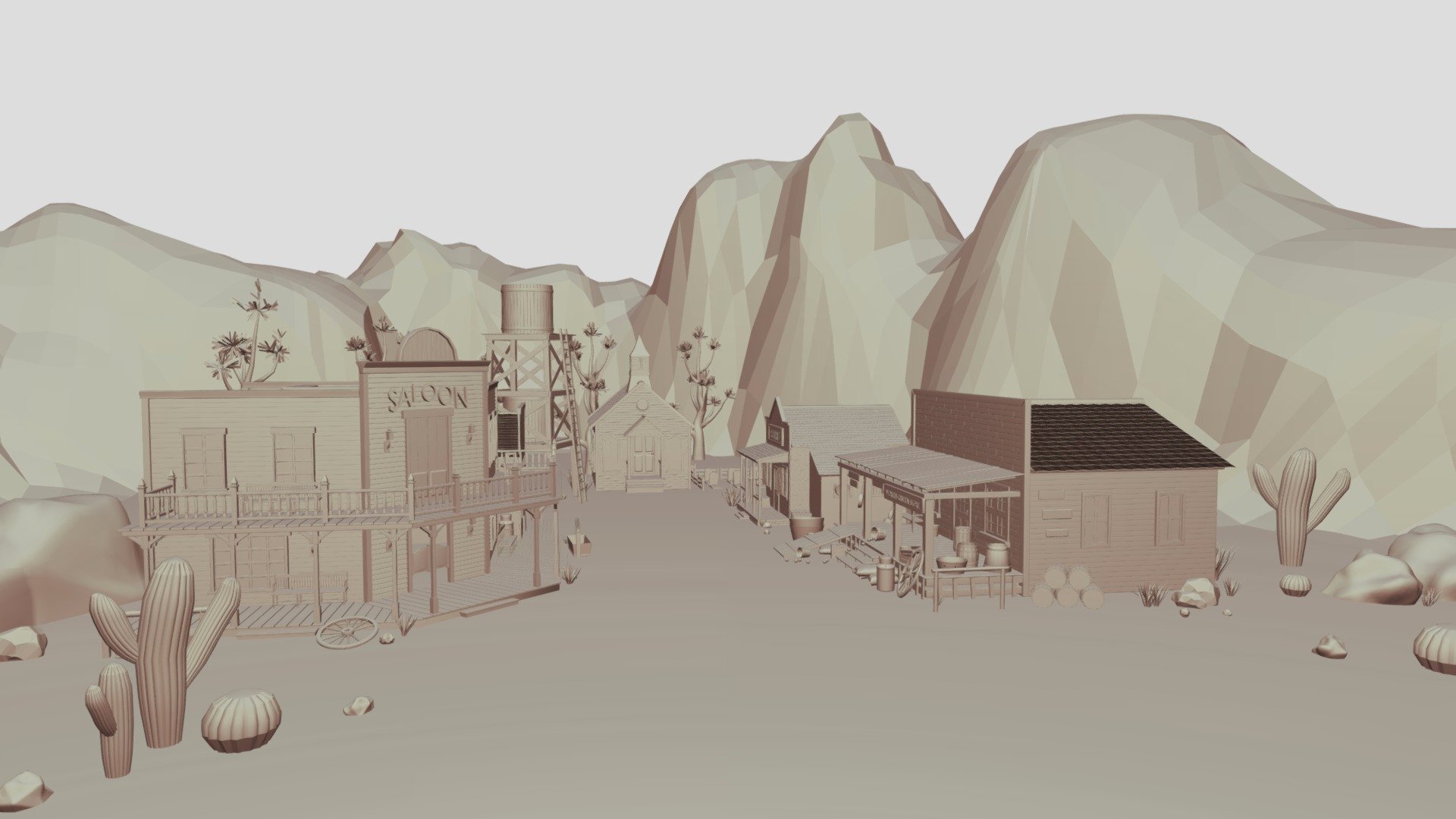 Wild West Draft - Download Free 3D model by yevheniia [2dc3bca] - Sketchfab