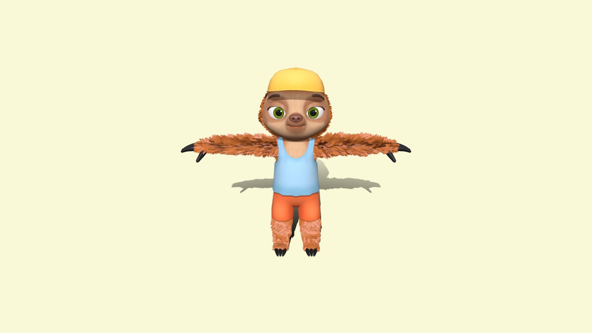 sloth_lpFur - 3D model by medientools [2dc5647] - Sketchfab