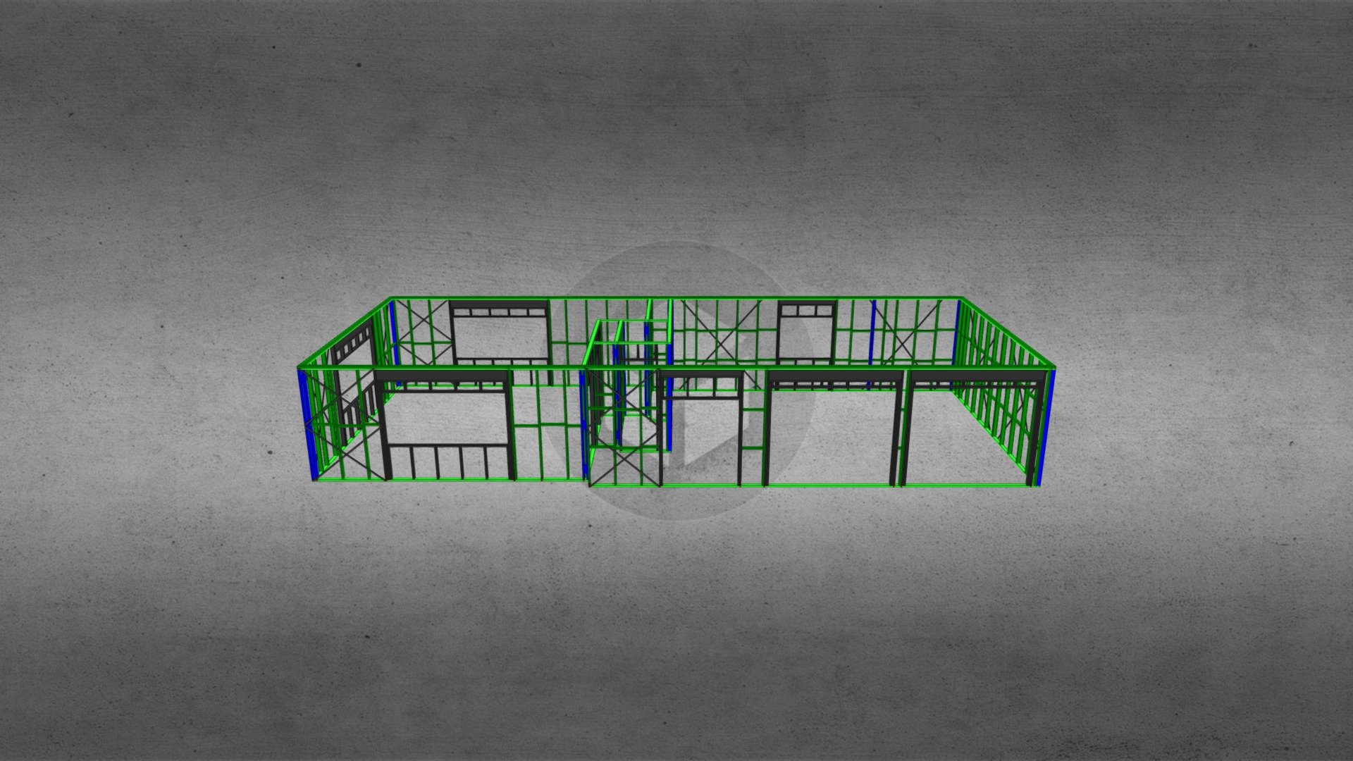 82 East Millwood Garage Frames - Download Free 3D model by Matt Edwards ...