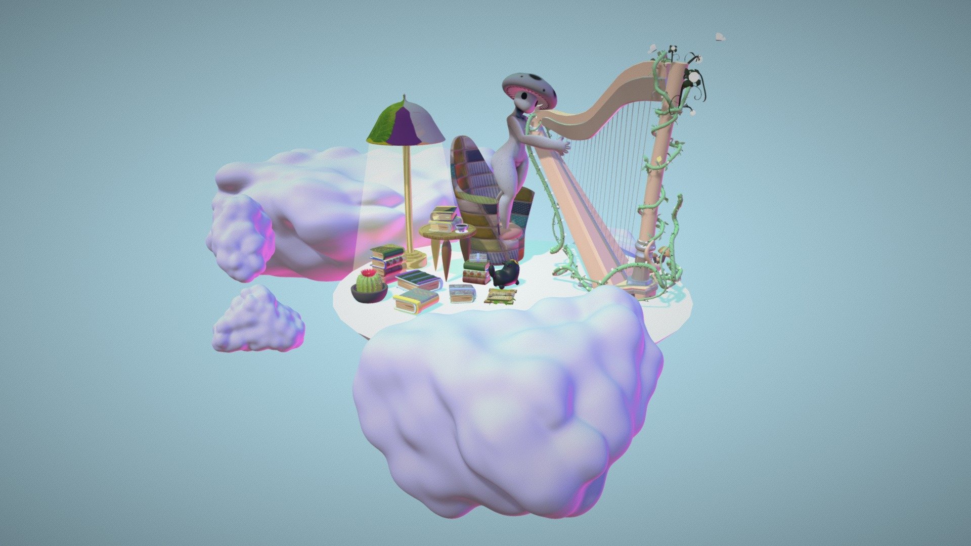 Dancing Clouds - 3D model by elzgen [2dca48e] - Sketchfab