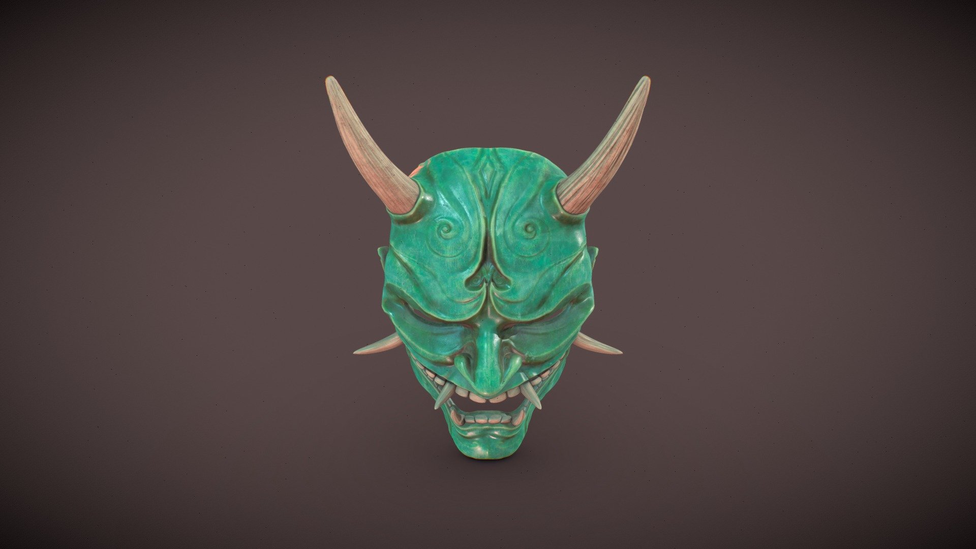 Oni_mask - 3D model by Aindreia [2dcaca5] - Sketchfab