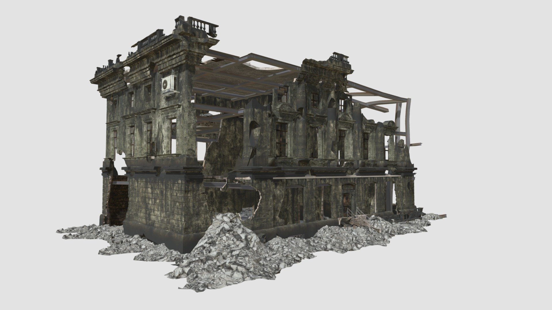 destroyed building - Buy Royalty Free 3D model by Evermotion [2dcc046 ...