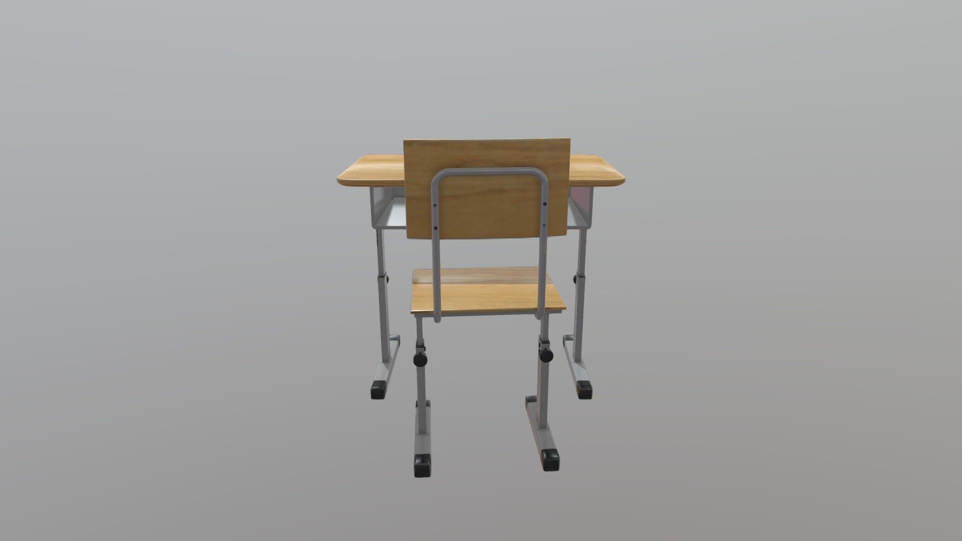 Japanese school table and chair - 3D model by serriallenn [2dccd74 ...