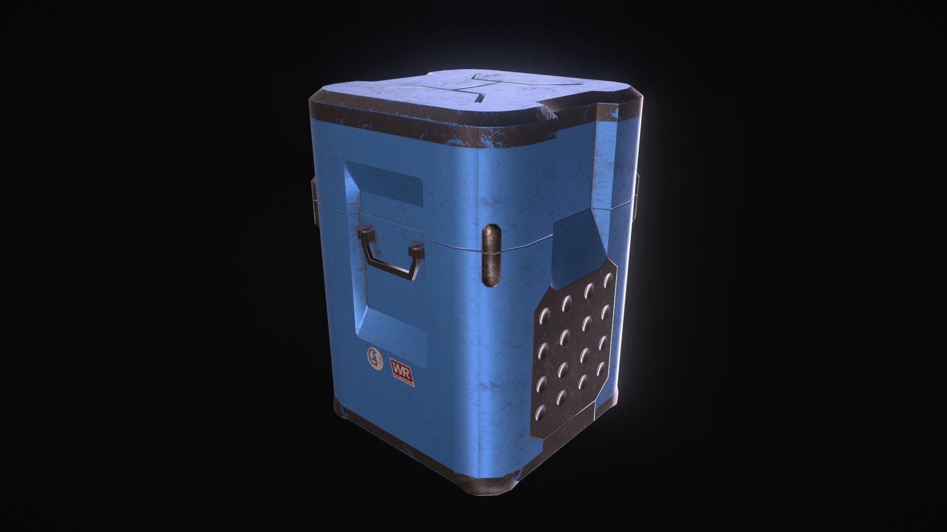 Sci Fi Box Blue - 3D model by sobolarina [2dcedf4] - Sketchfab