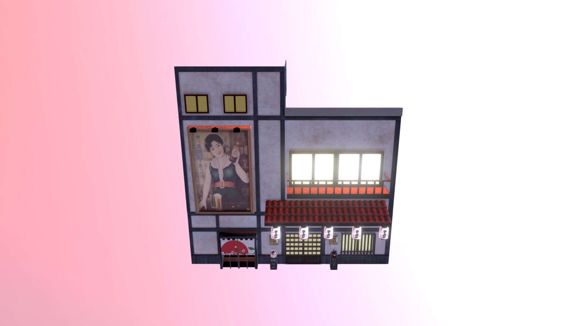 Modular Japanese Restaurant - 3D model by Bizcochito [2dcf00f] - Sketchfab