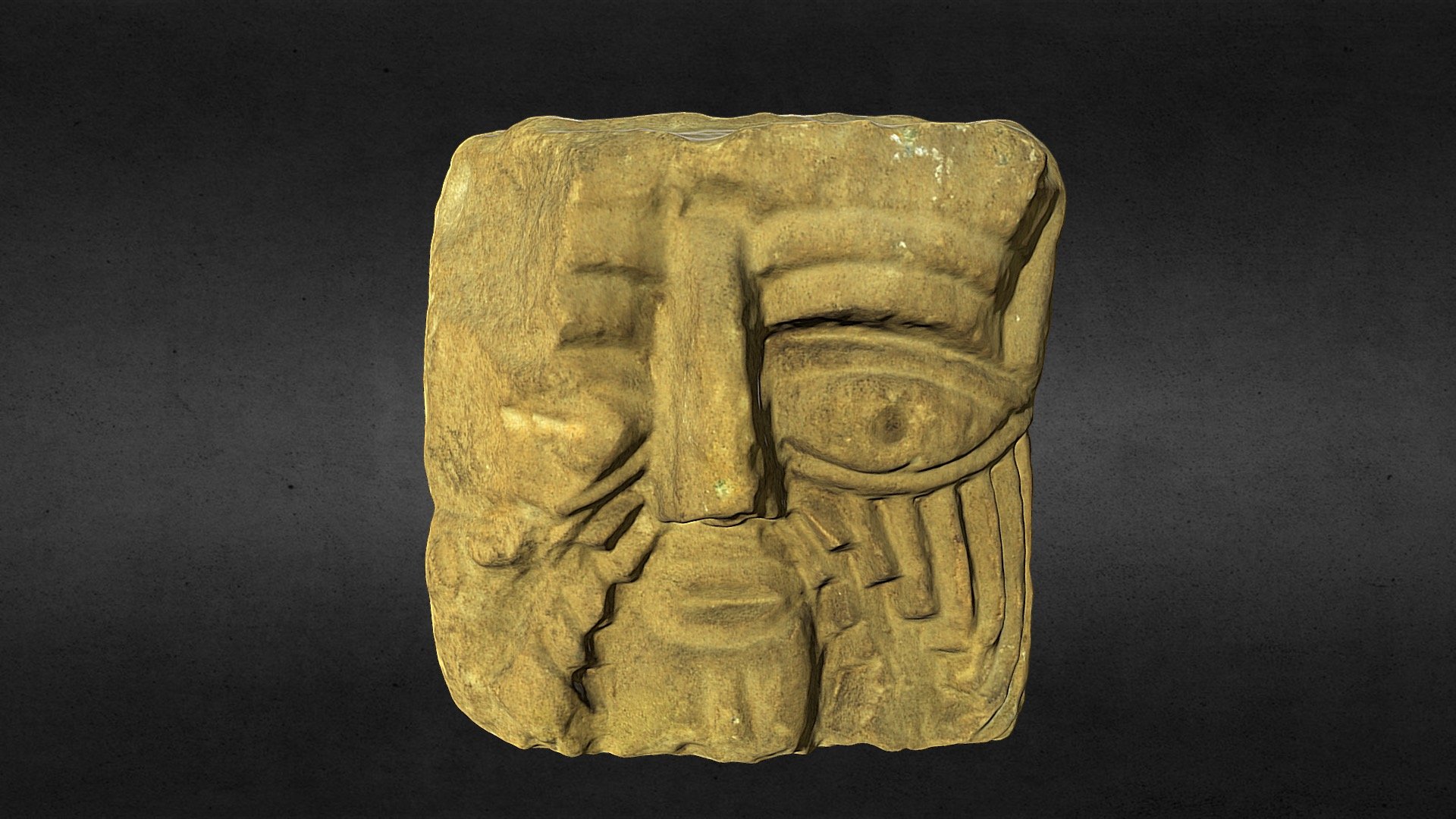 Reljef glave/Head, Rudine - 3D model by Arheološki muzej u Zagrebu ...