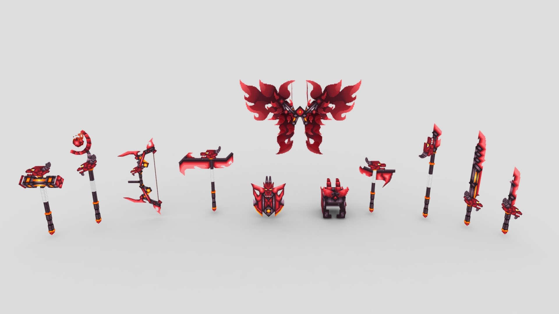 Dragon Born Weapon Set - Buy Royalty Free 3D model by EliteCreatures [2dd053a] - Sketchfab Store