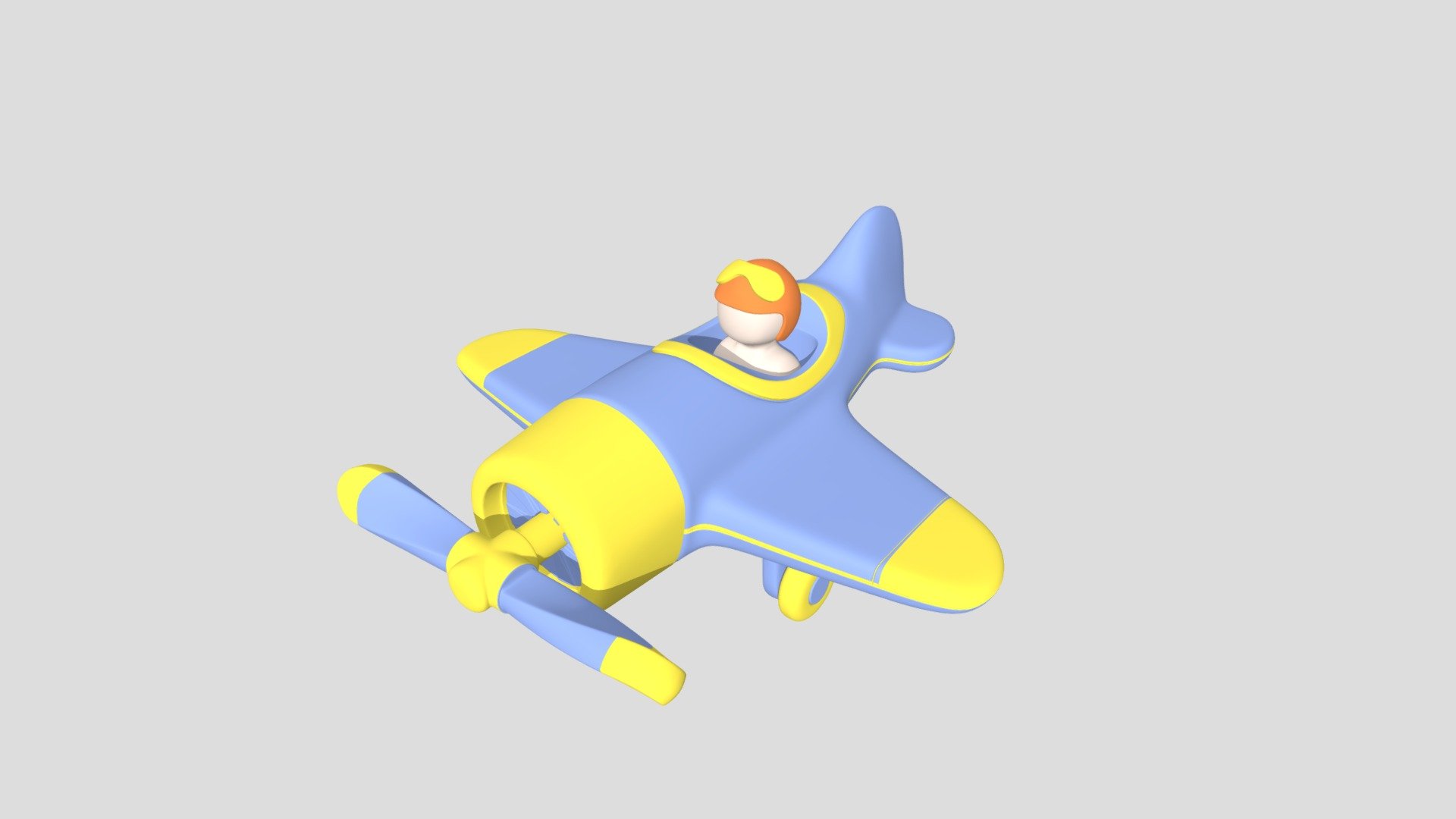 Cartoon Plane with Pilot - 3D model by ruslanmikaielian [2ddcffe ...