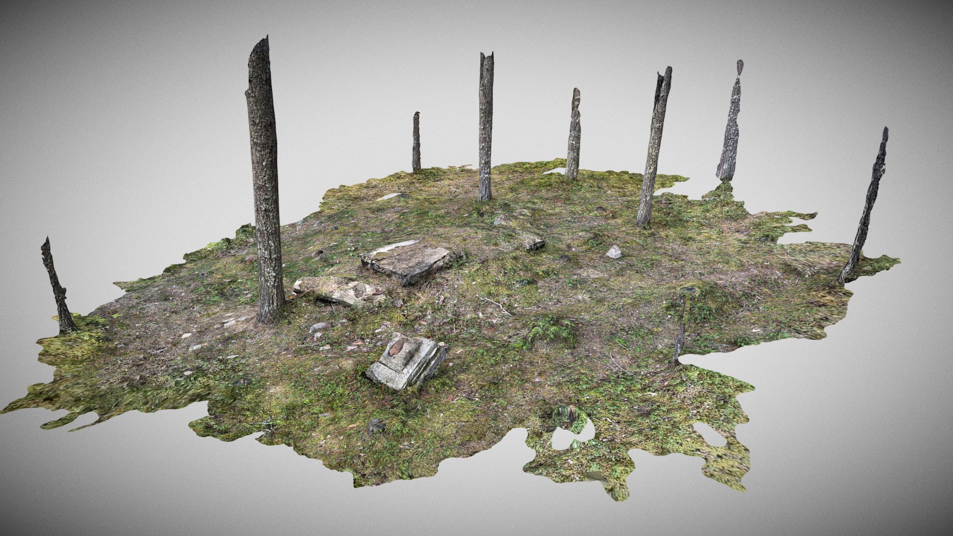 Foundations of German Second World War barracks - 3D model by Oula ...