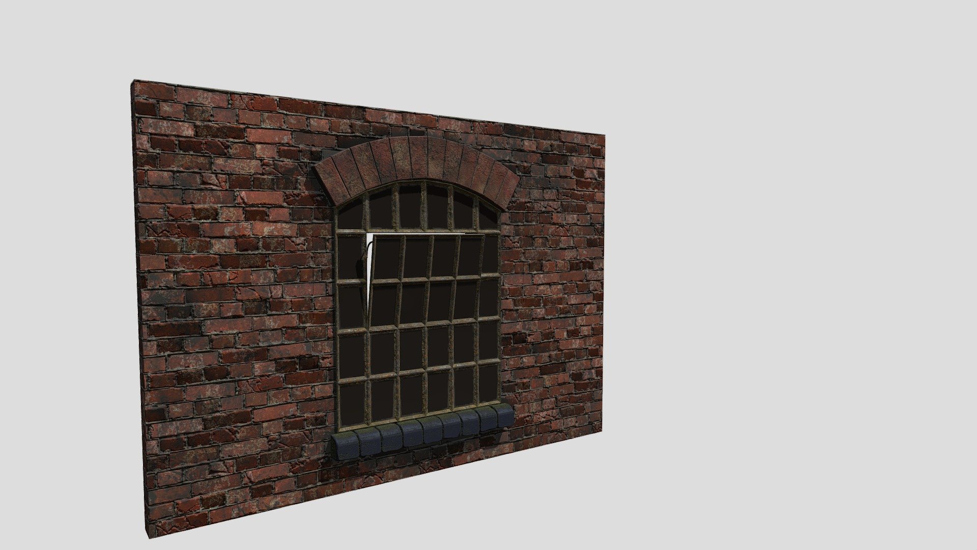 Modular wall section with large window - Buy Royalty Free 3D model by ...