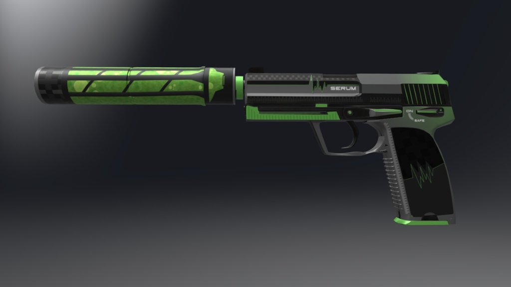 Usp-s | Serum green - 3D model by nextgenz [2de00bb] - Sketchfab