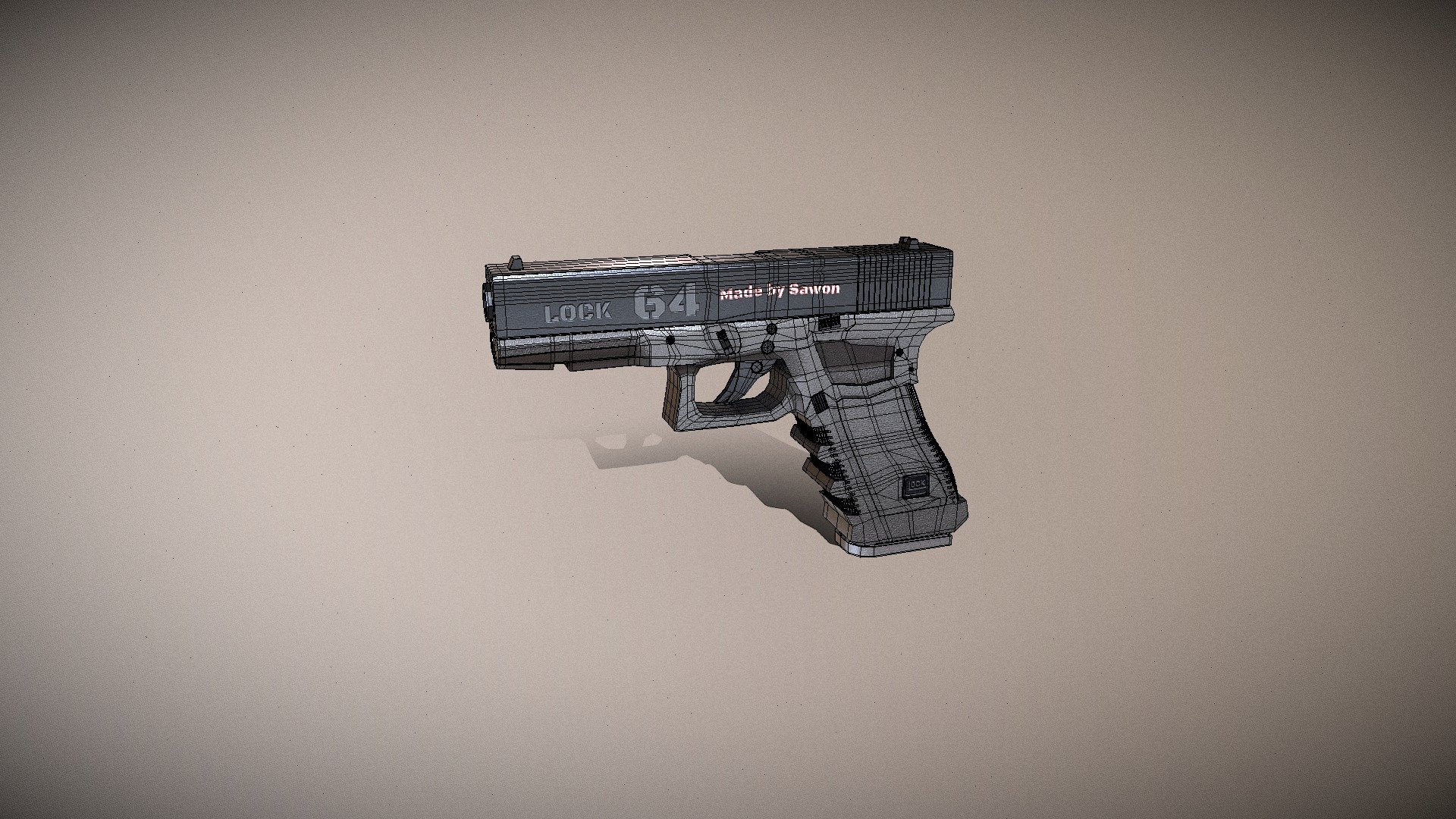 BB Gun Air Pistol Low Poly - 3D model by 3d Eye Catcher (@3d-eye ...