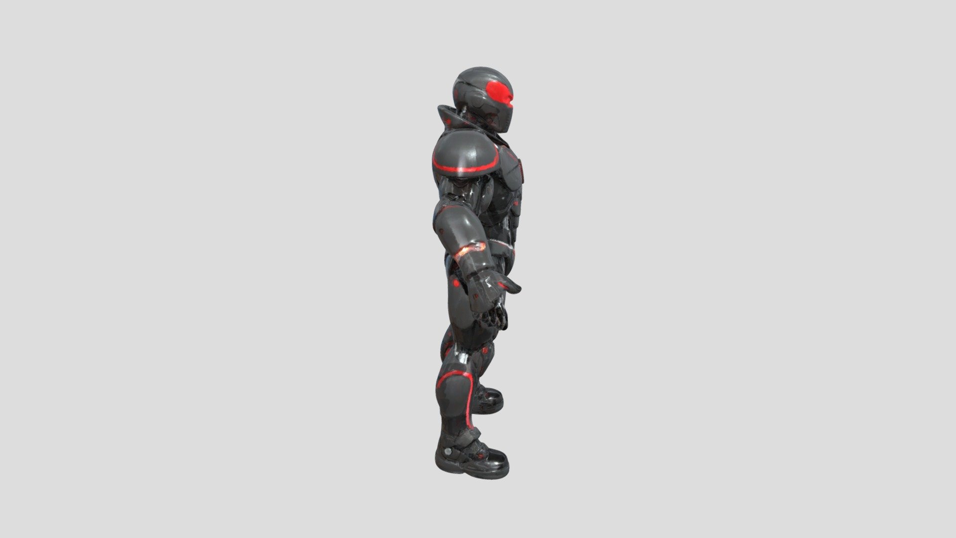 Futuristic armored cyborg paladin - 3D model by superkrikpro [2de9644 ...