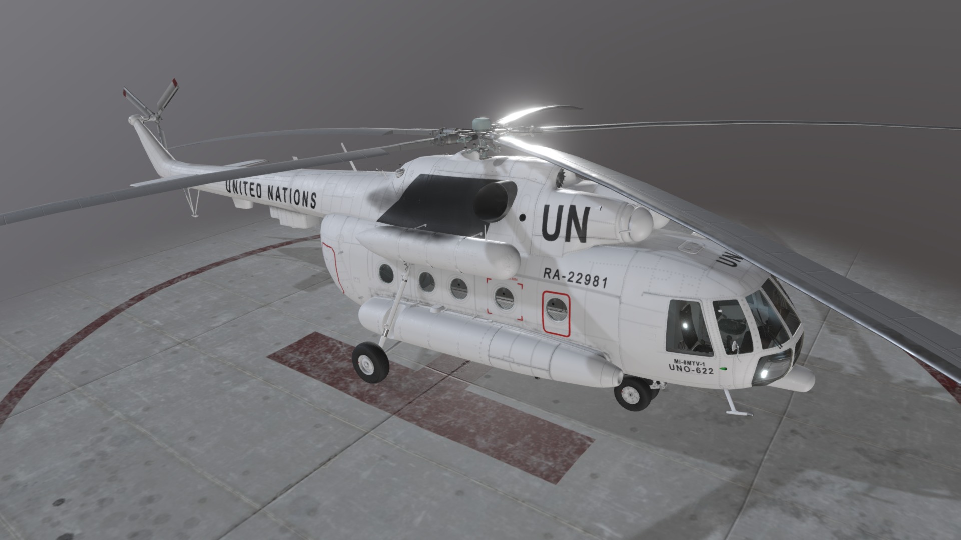 Mi-8MTV United Nations Static - Buy Royalty Free 3D model by pukamakara ...