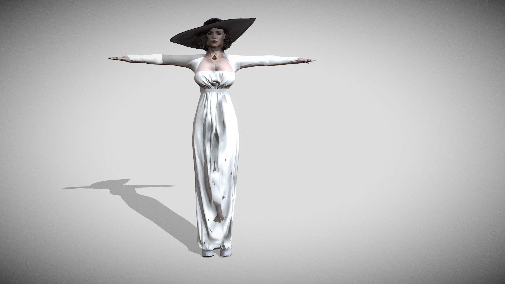 Lady Dimitrescu lowpoly model( 4,536) - Download Free 3D model by ...
