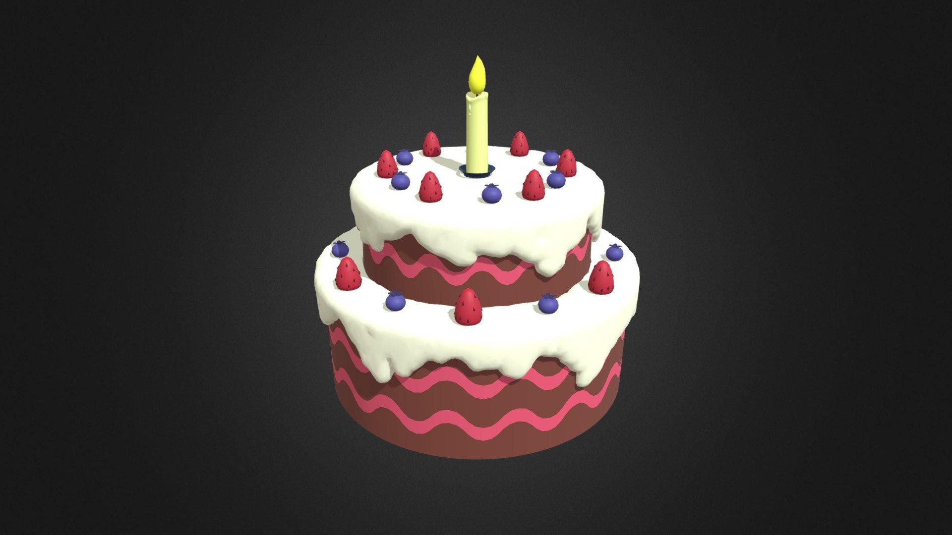 Birthday Cake - Download Free 3D model by 3DMish [2df3b4d] - Sketchfab
