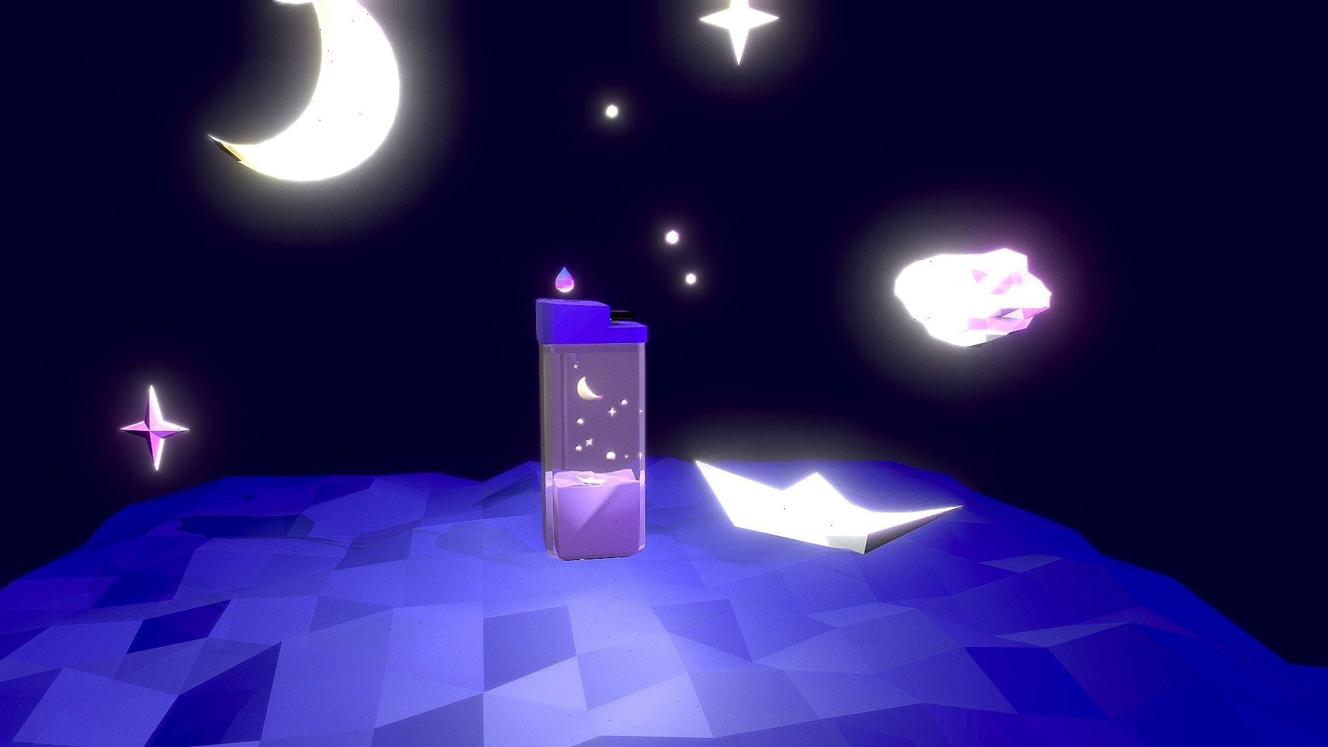 . Midnight Light . - LowPoly - 3D model by Laureen (@Bingibingurt ...